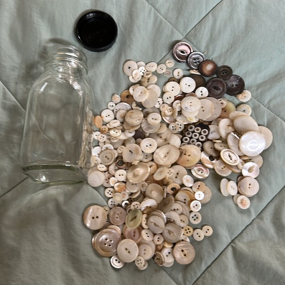 Art | Glass Jar Of Buttons | Poshmark